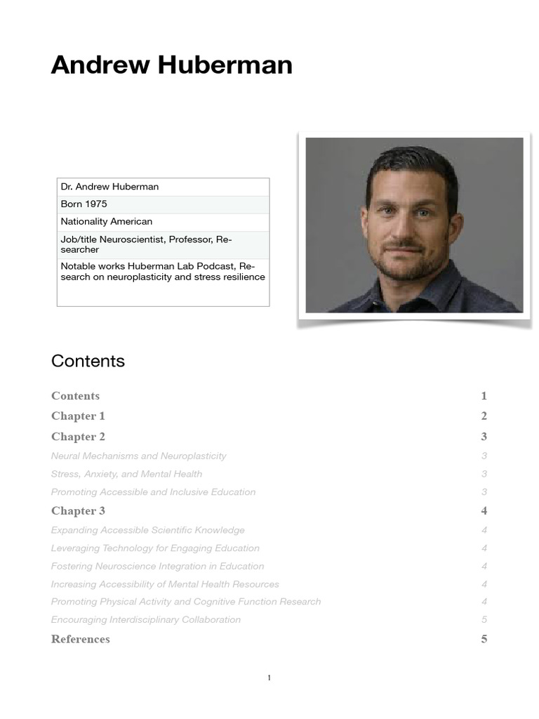 Andrew Huberman: Neuroscience Insights | PDF | Neuroscience ...
