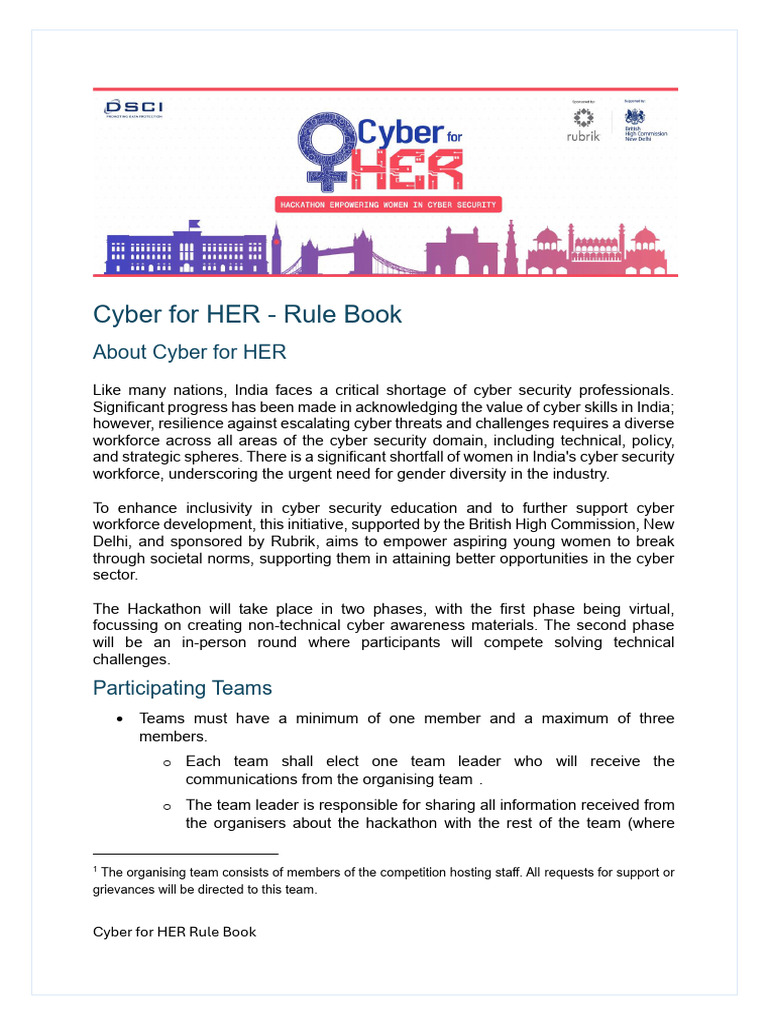 FINAL Cyber For Her Rulebook v2.2024 | PDF