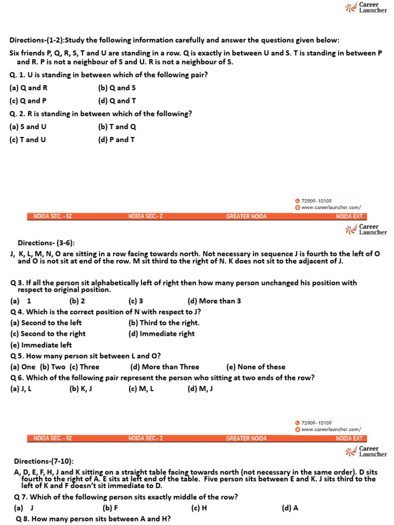 Linear & Circular Arrangement | PDF
