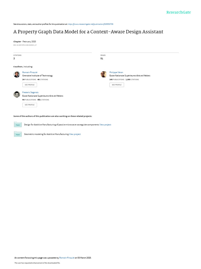 A Property Graph Data Model For A Context-Aware Design Assistant | PDF ...