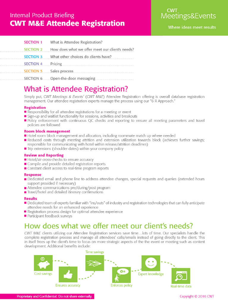 Internal Briefing - Attendee Registration | PDF