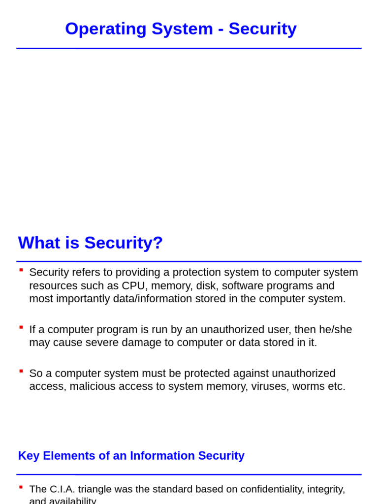 Lecture16- Security | PDF | Information Security | Security