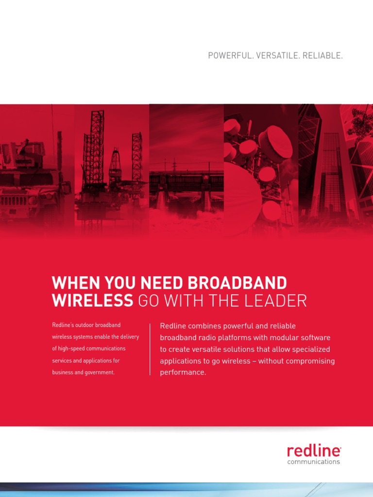 Redline Solutions Brochure | PDF | Internet Access | Wi Max