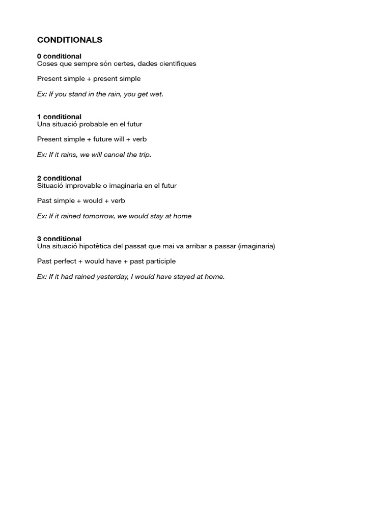 Conditionals | PDF