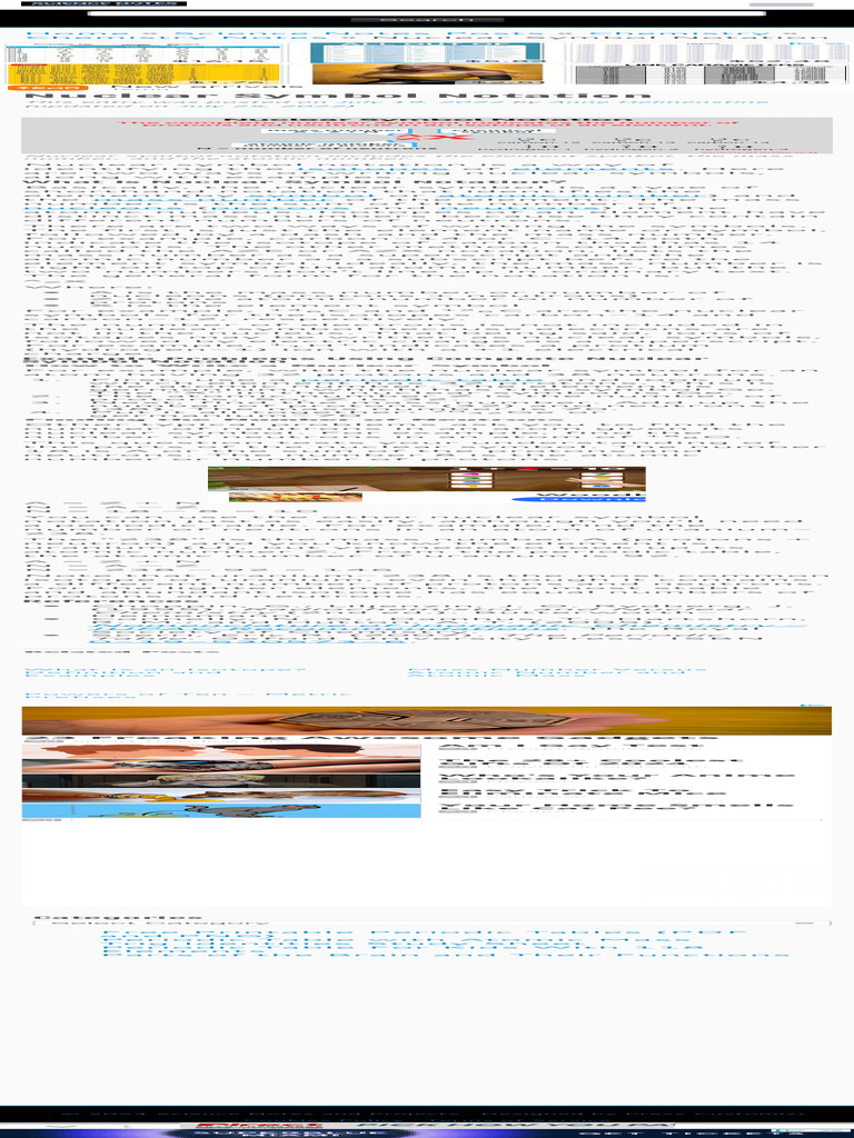 Nuclear Symbol Notation Pdf Isotope Chemical Elements