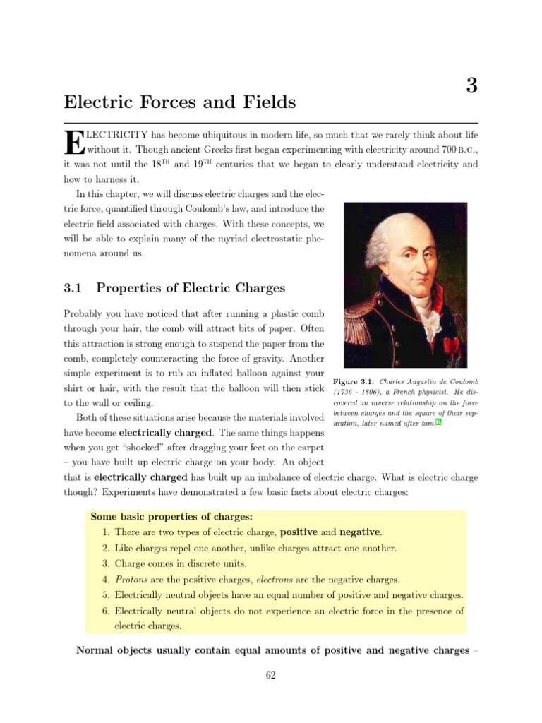 electric forces and fields | PDF | Electric Charge | Force