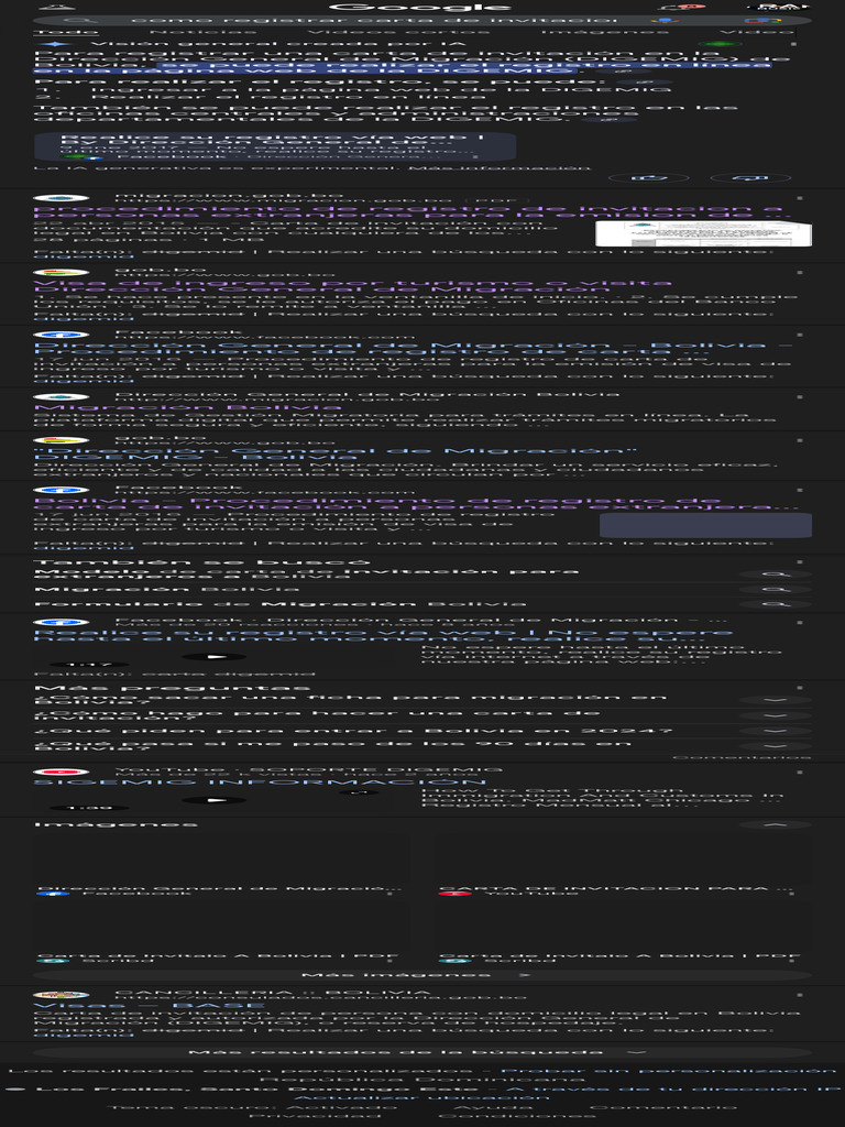 Registro de Carta de Invitación en DIGEMIG | PDF | Red mundial ...