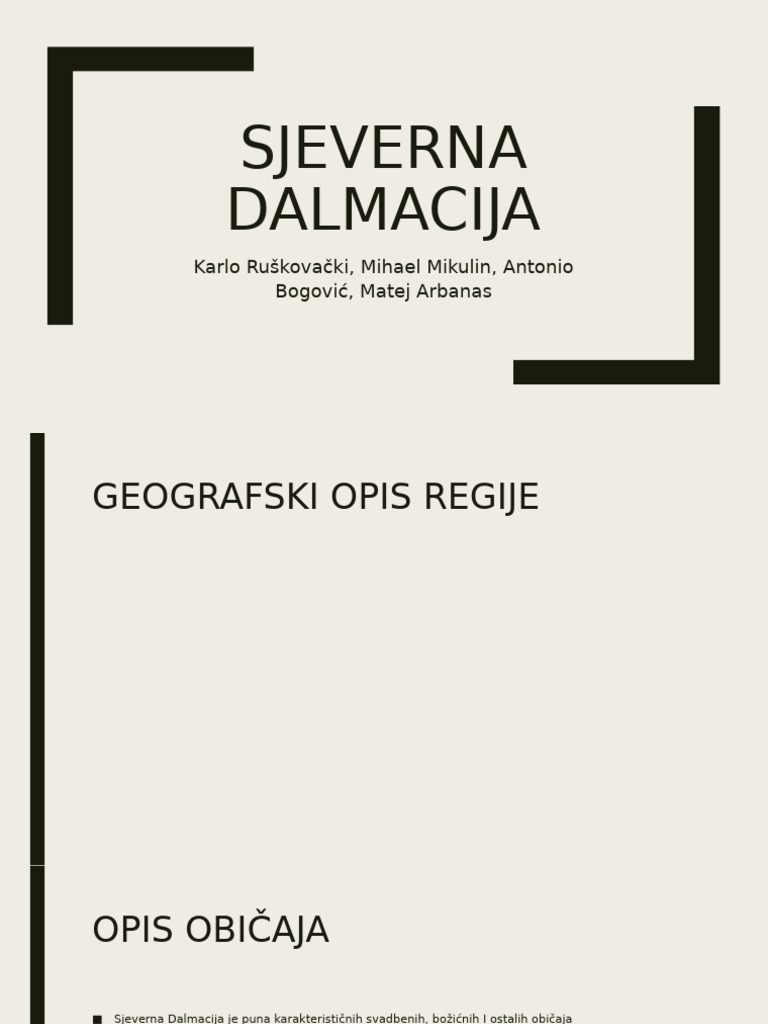Sjeverna Dalmacija-1 | PDF