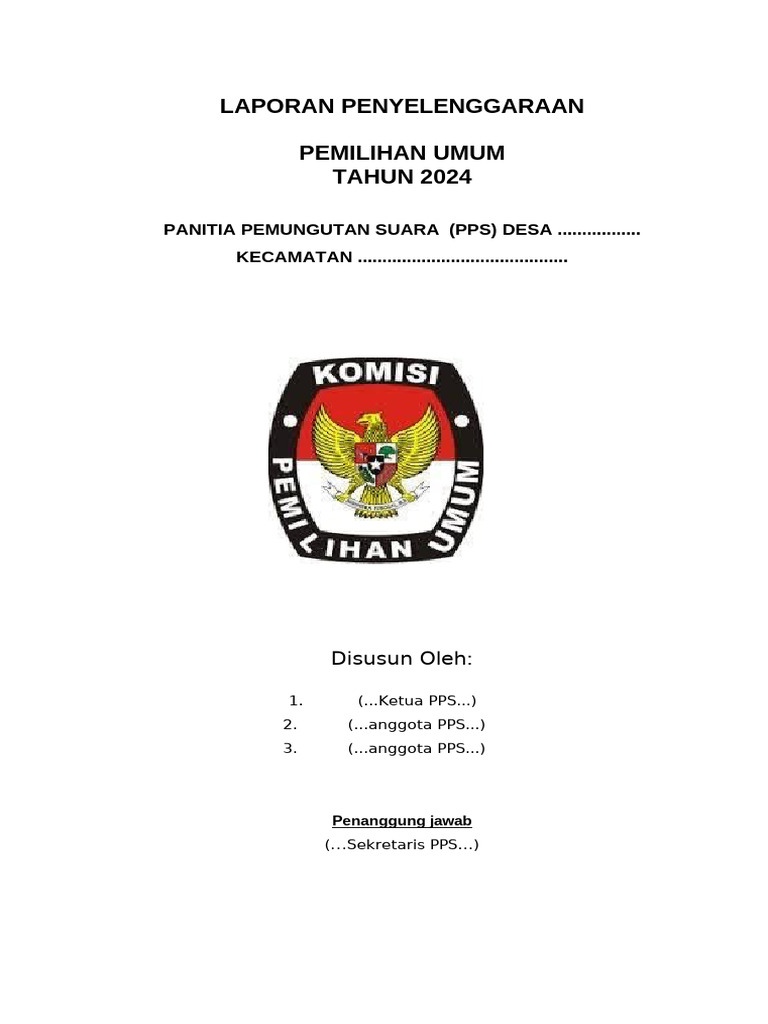LAPORAN PPK Dan PPS TAHAPAN PEMILU 2024 1 | PDF