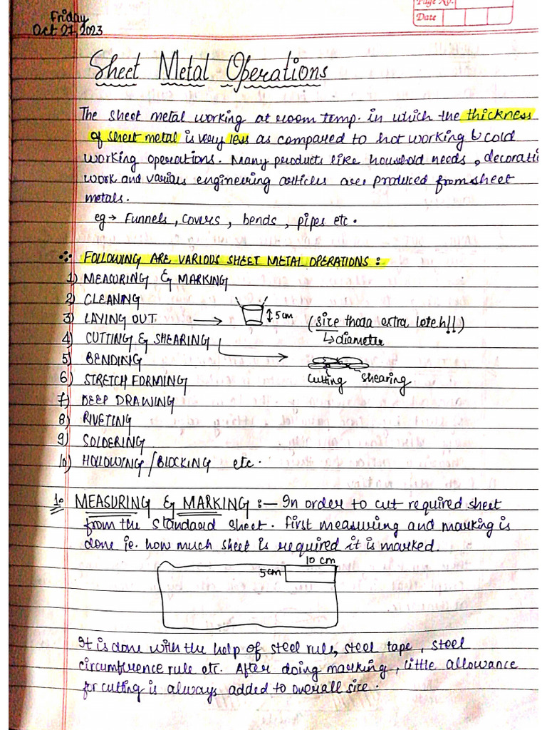 Sheet Metal Operation | PDF