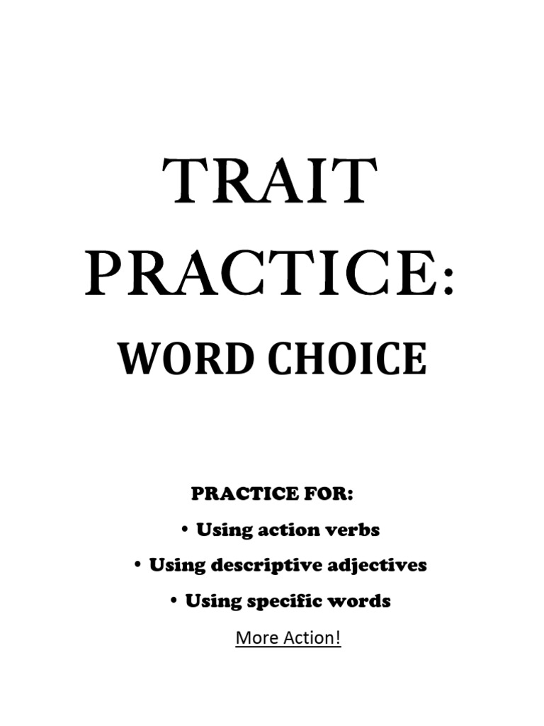word_choice_-_practice_2015 | PDF | Adjective | Linguistics