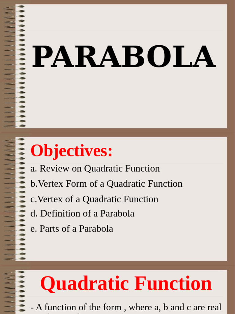 Understanding Parabolas and Quadratics | PDF