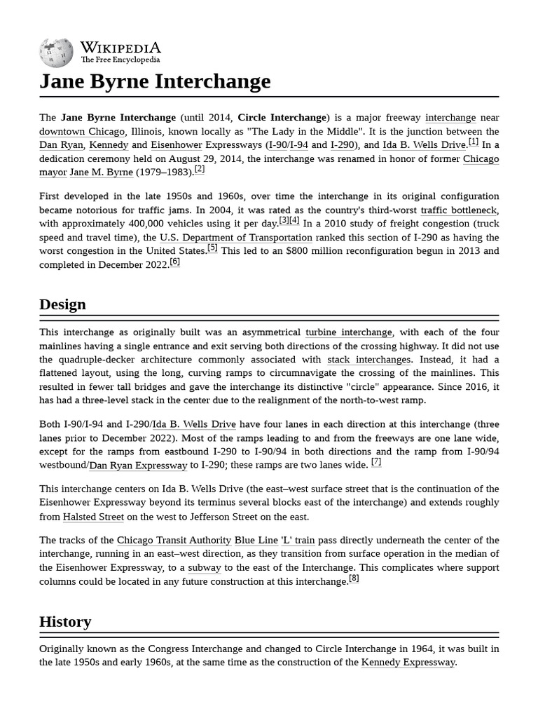 Jane_Byrne_Interchange | PDF | Road Transport | Transport Infrastructure