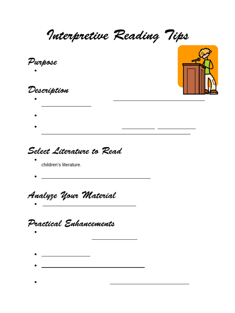 Interpretive Reading Tips | PDF | Human Communication