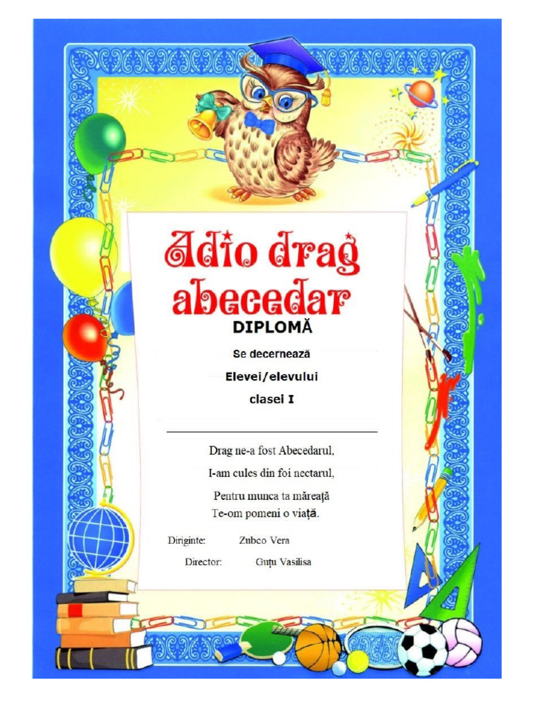 Diploma Adio Drag Abecedar | PDF