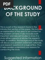 Introduction Vs Background of The Study | PDF