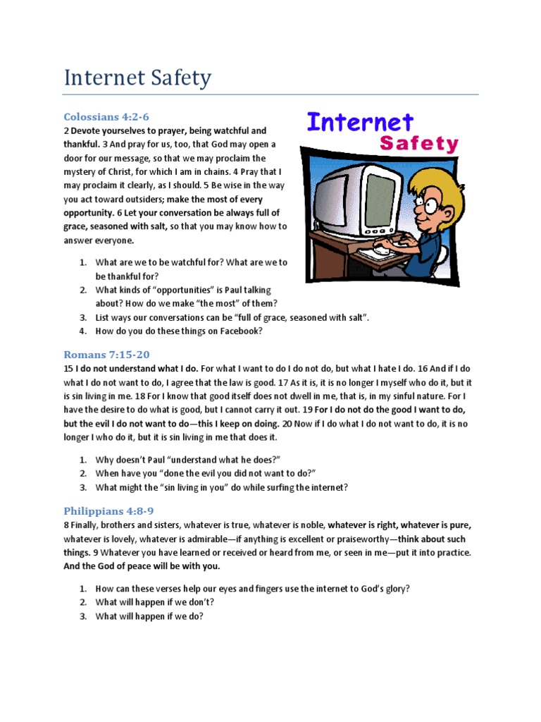 Internet Safety Contract | PDF