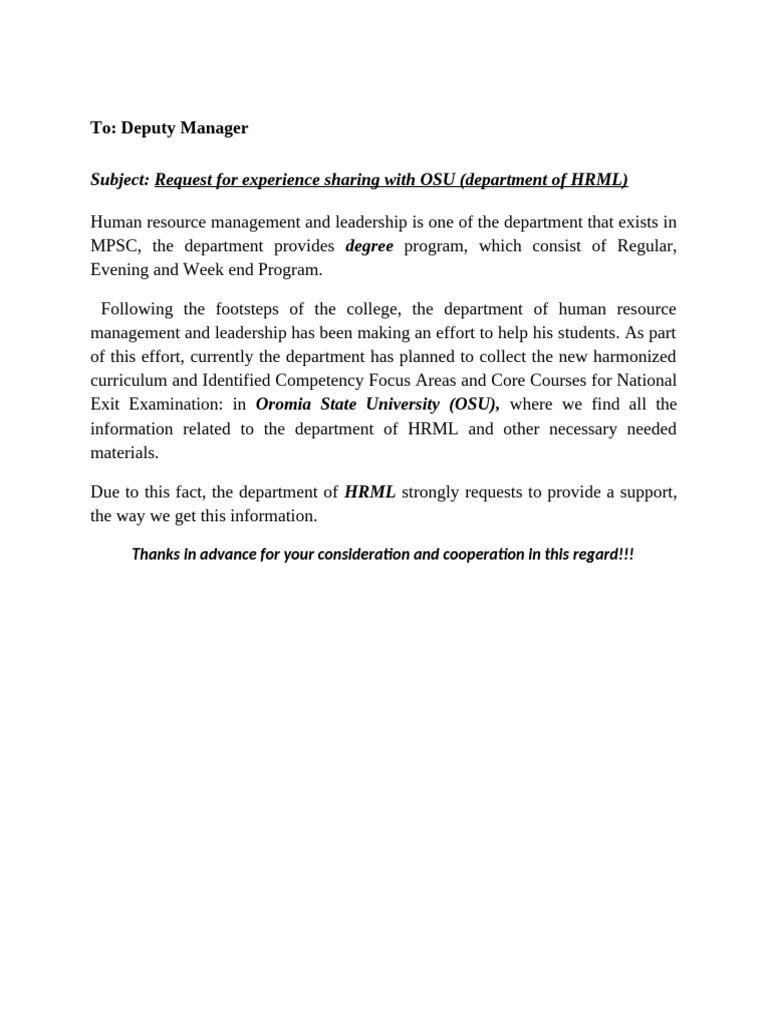 To Deputy Mger | PDF