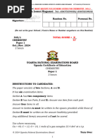 4561 Mathematics UNEB Sample Paper New Curriculum 2024 Plus Scoring ...