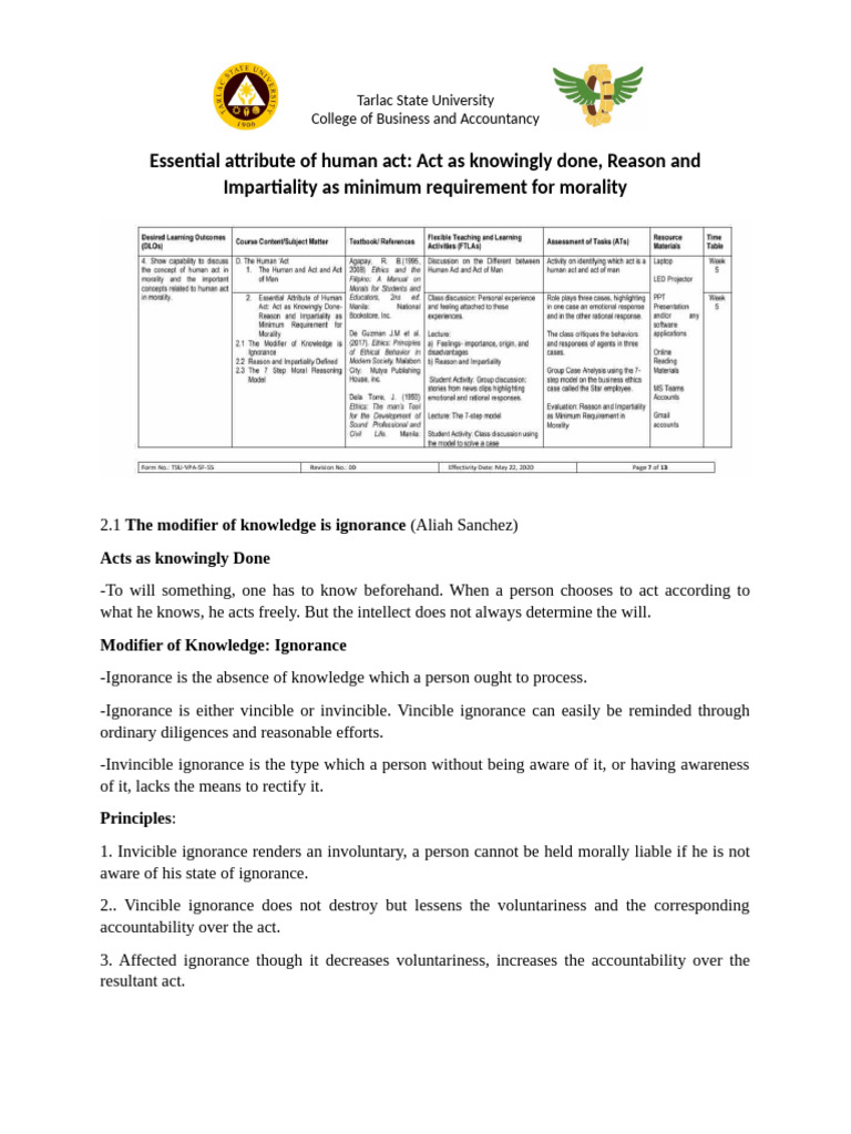 GP #4 - Act As Knowingly Done | PDF | Reason | Knowledge