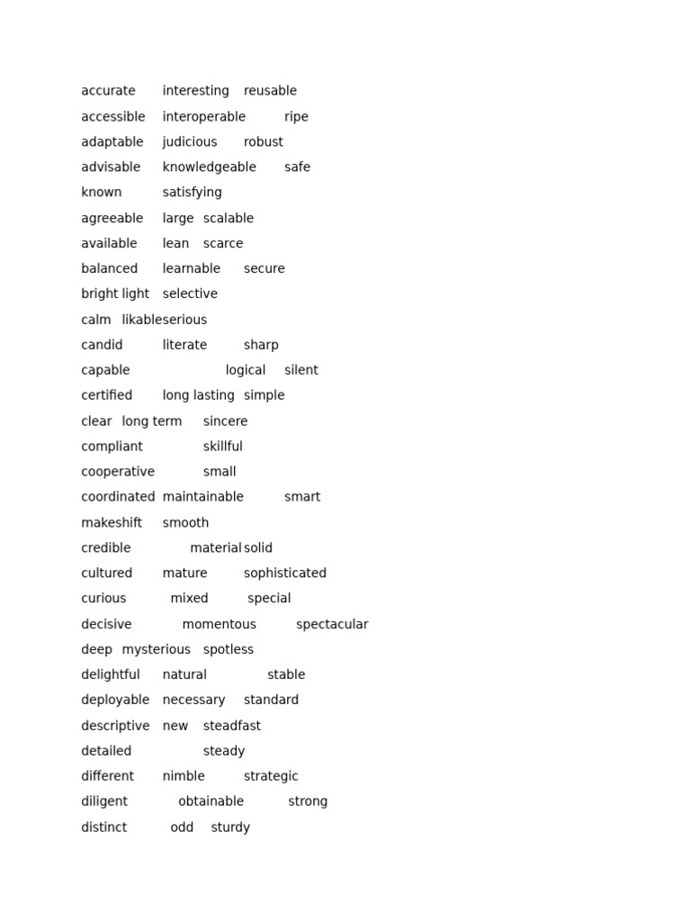 Business adjectives | PDF