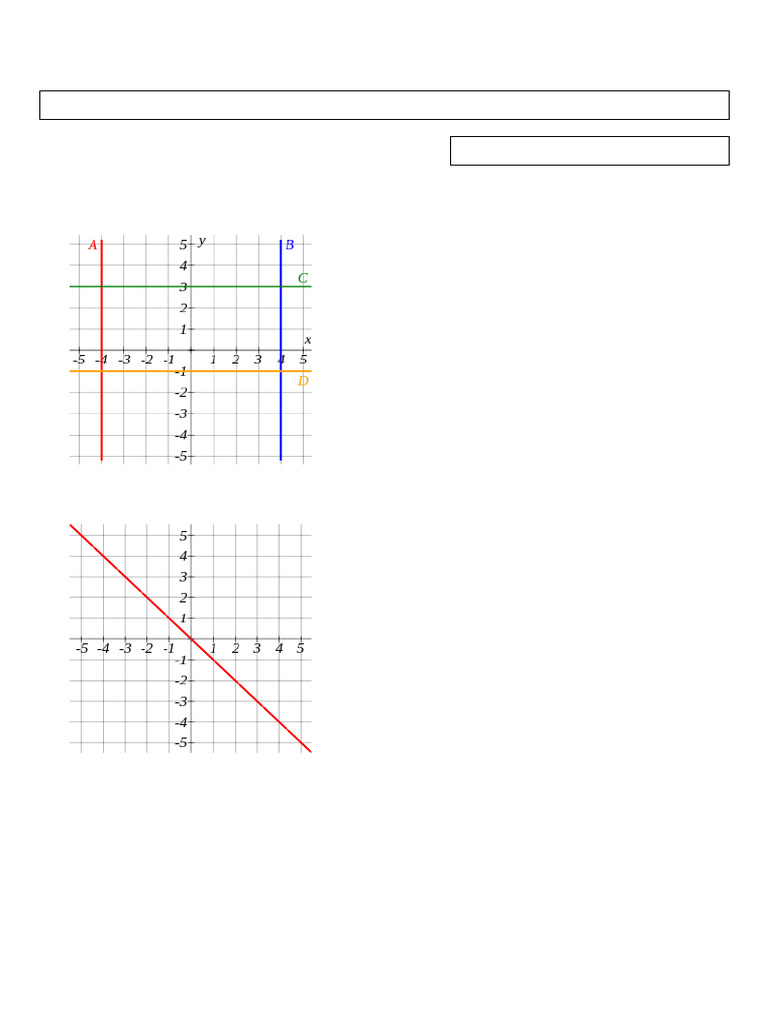 Graphs - Find Equation of A Line - 1 | PDF