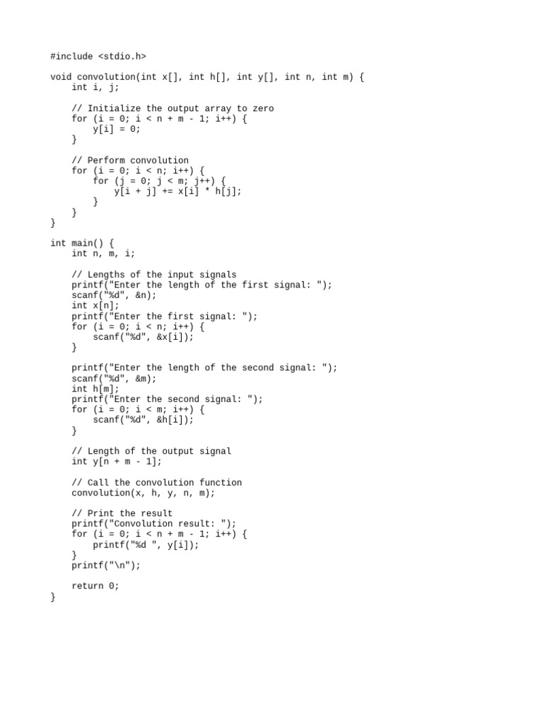 Discrete Signal Convolution | PDF