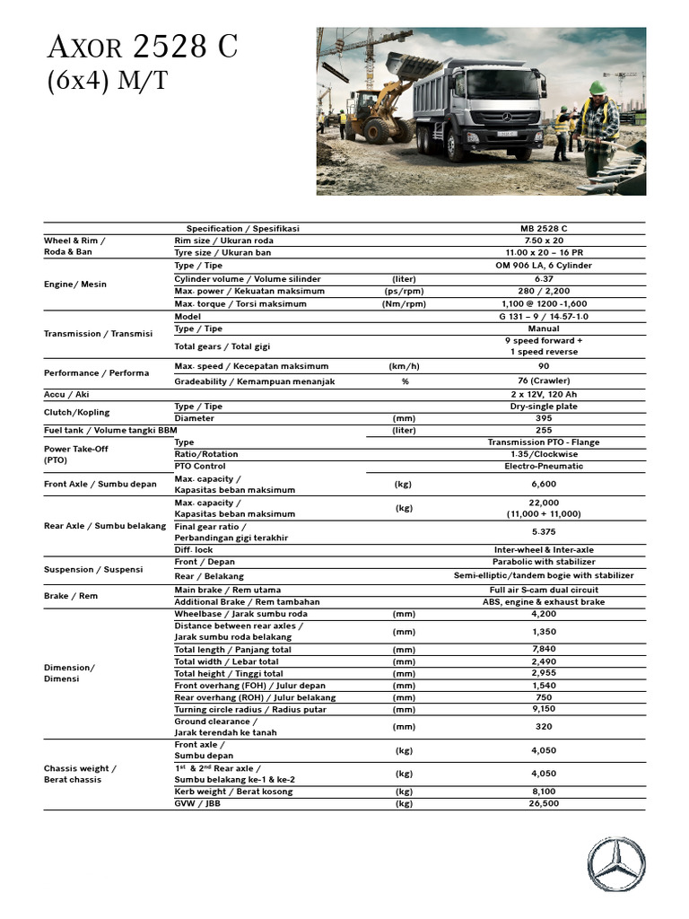 New Axor 2528C Brochures 2017 | PDF | Vehicles | Motor Vehicle