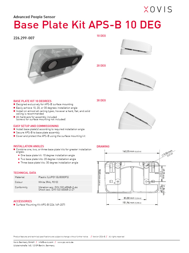 Base Plate Kit for APS-B Sensor | PDF