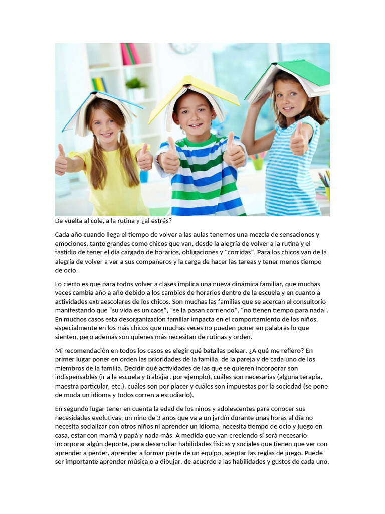 De Vuelta Al Cole | PDF | Escuelas