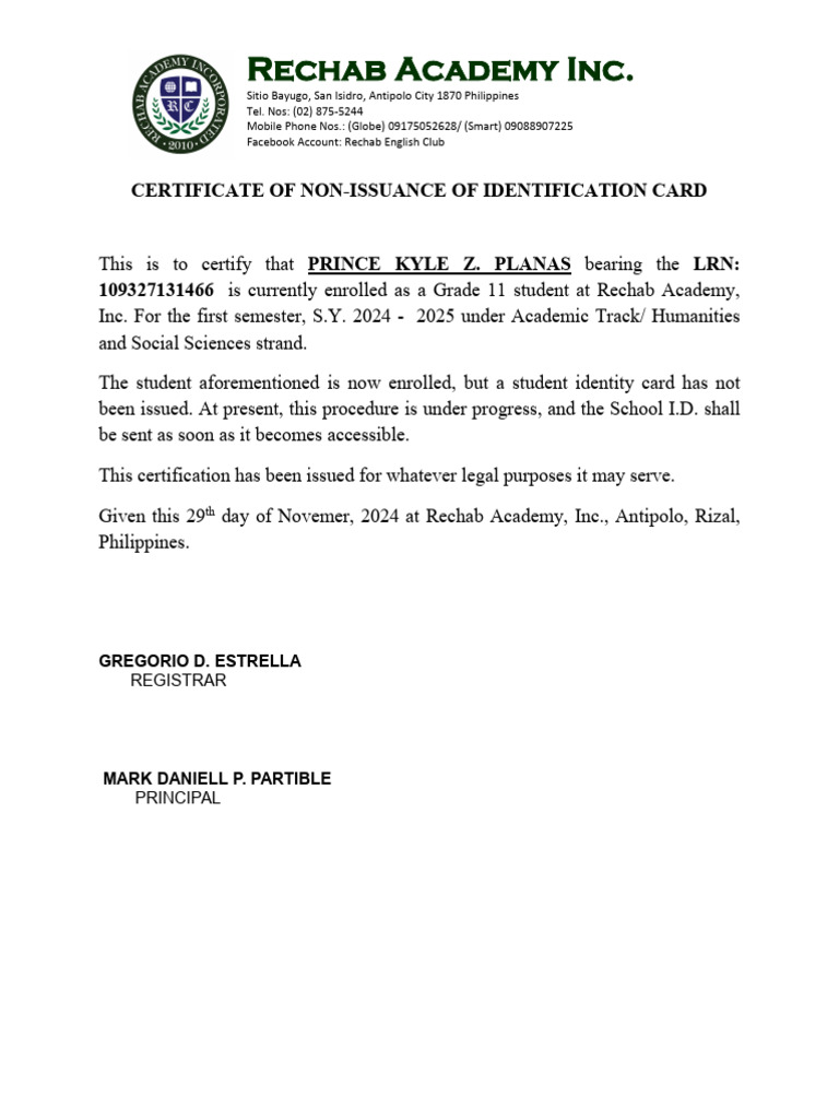 CERTIFICATE-OF-NON-ISSUANCE | PDF