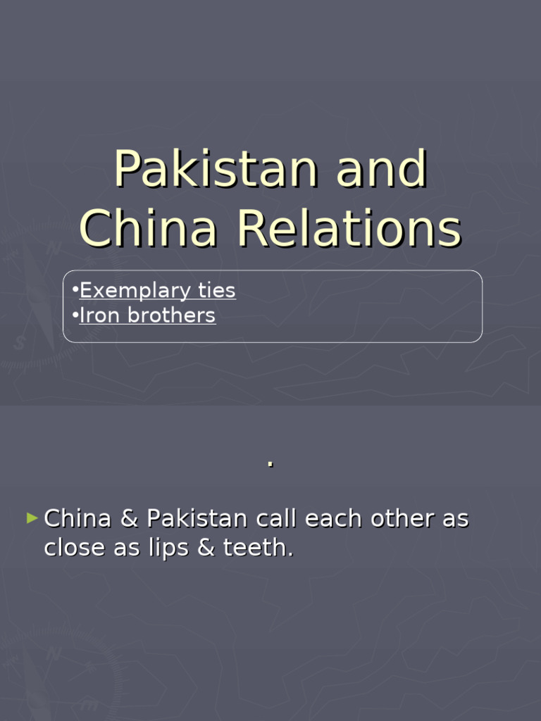 Pakistan-China Relations: A Historical Overview | PDF | Economies