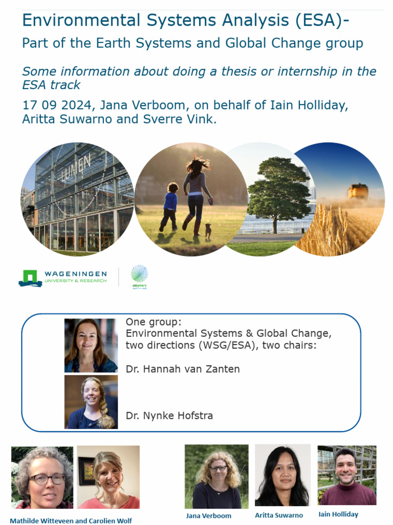 ESA Presentation - Meet Your Chair Group | PDF | Ecosystem | Biodiversity
