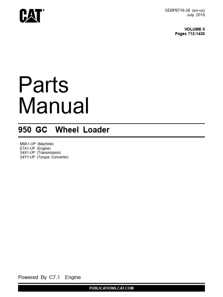 950 GC Wheel Loader Parts Manual | PDF | Machines | Car