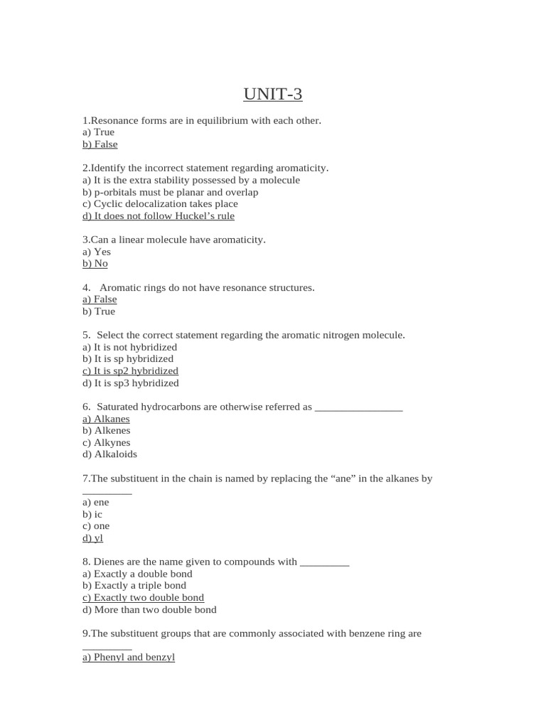 Organic Chemistry Quiz | PDF