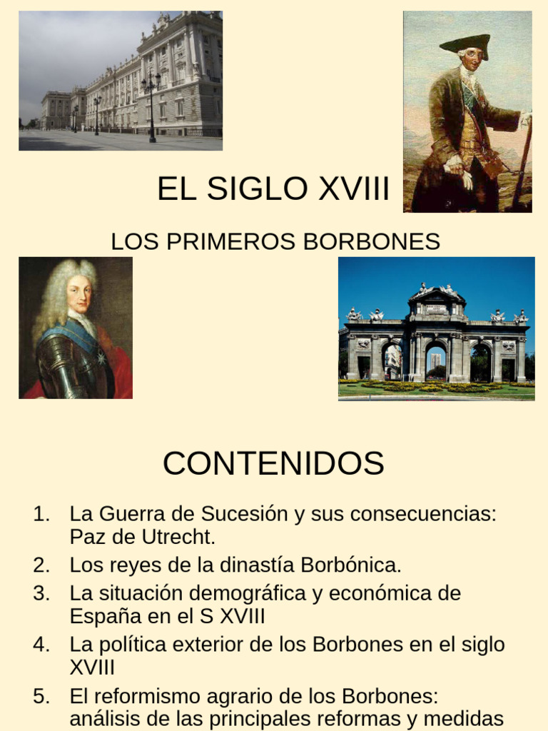 El Siglo XVIII y Los Borbones | PDF | Imperio español