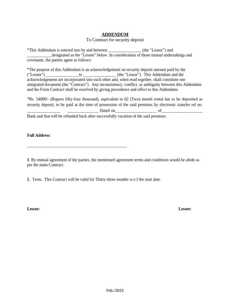 2023-Addendum-Flat 135,second floor | PDF