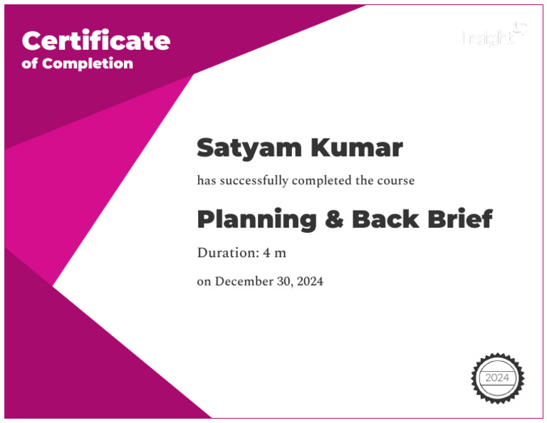 Planning & Back Brief | PDF