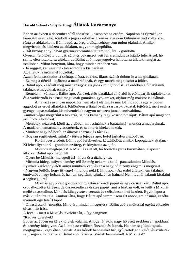 Allatok Karacsonya | PDF