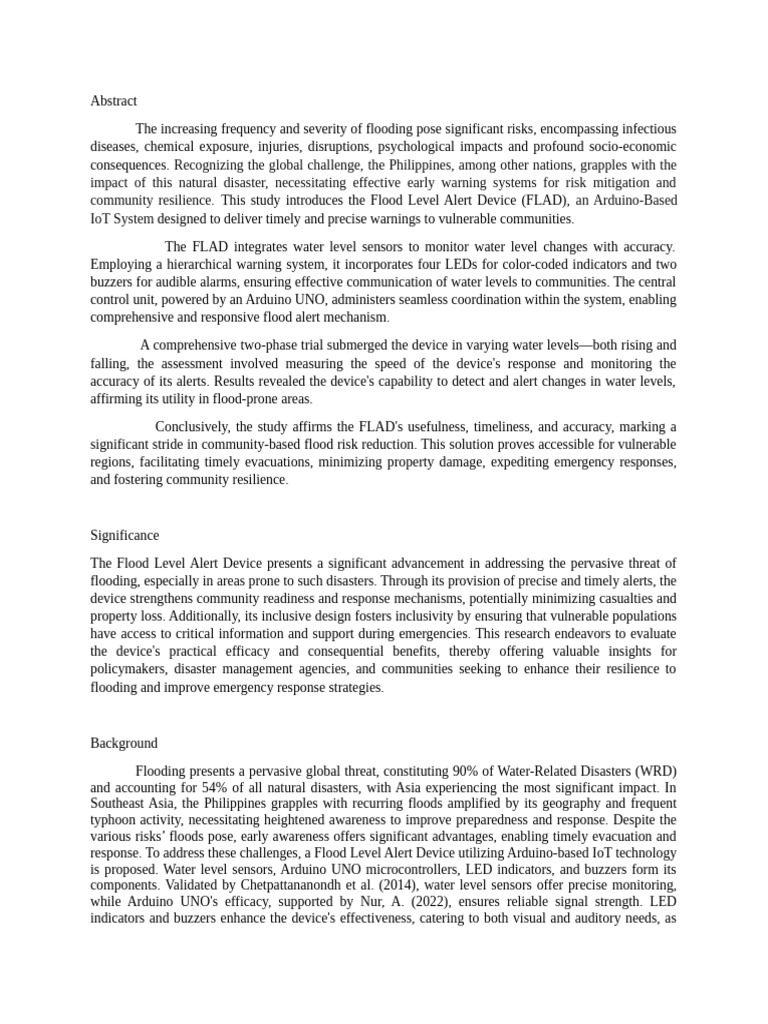 Arduino-Based Flood Alert System | PDF | Flood | Emergency Management