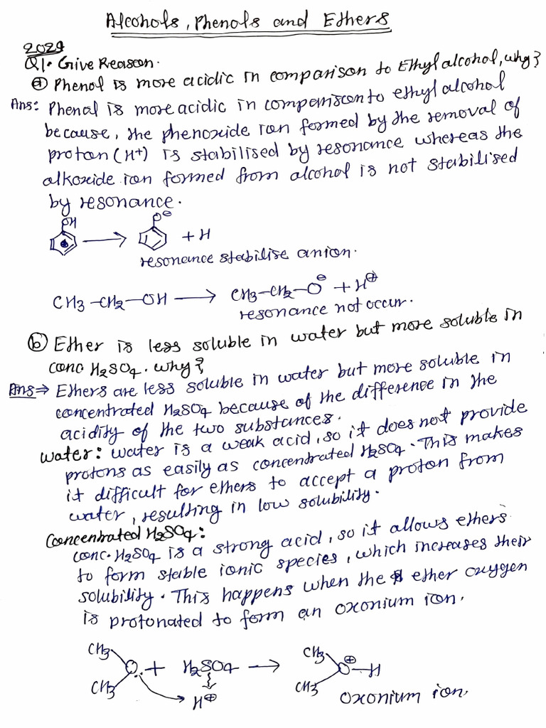 Alcohol Phenol and Ethers UK Board | PDF | Chemical Compounds | Organic ...
