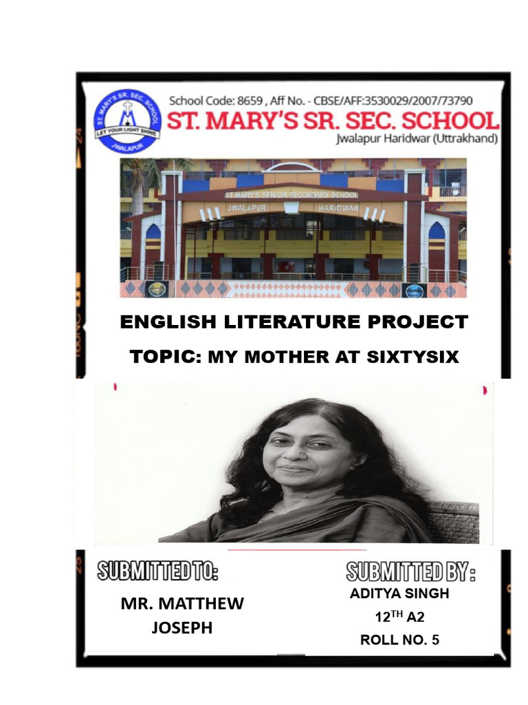 English Literature Project Topic: Mr. Matthew Joseph | PDF