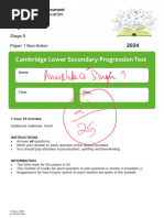 Cambridge Lower Secondary Checkpoint English Paper 2 Fiction | PDF ...