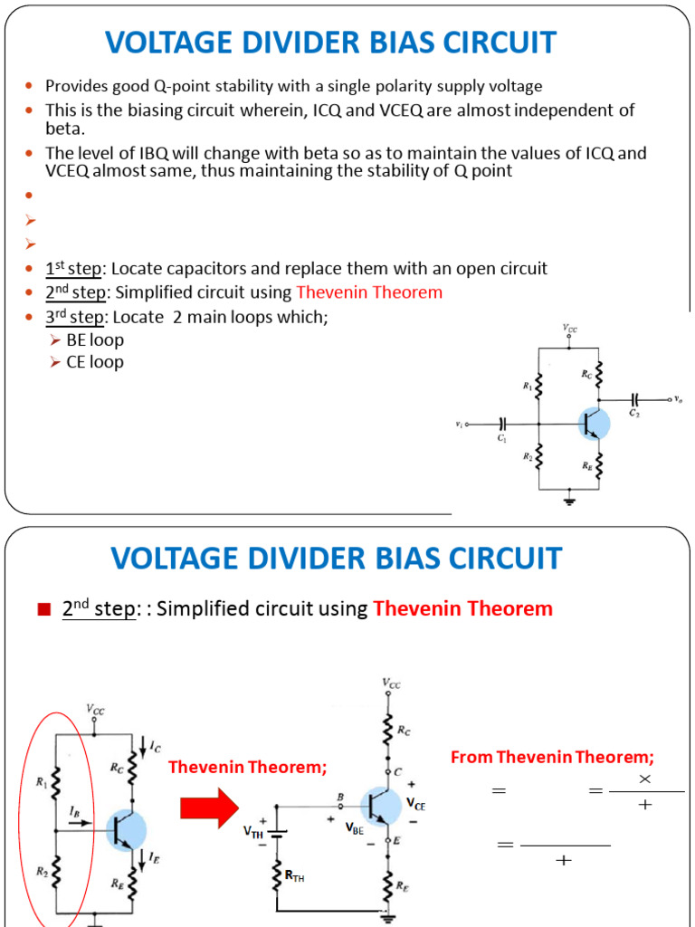 Voltage Divider Bias Circuit Analysis | PDF | Electrical Network | Voltage