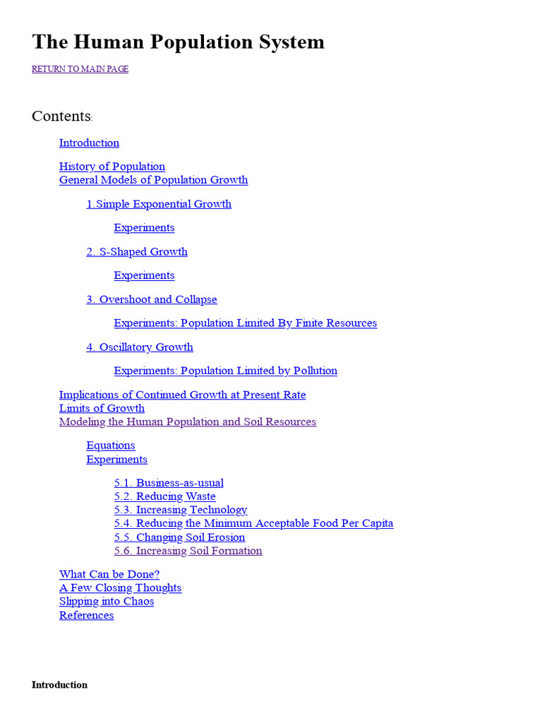 Human Population Growth Models | PDF | Soil | Yeast