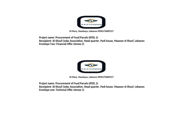 Envelop Sticker White Glossy | PDF