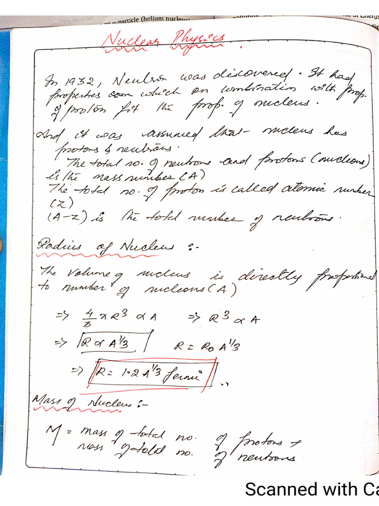 Nuclear Physics Notes XII | PDF