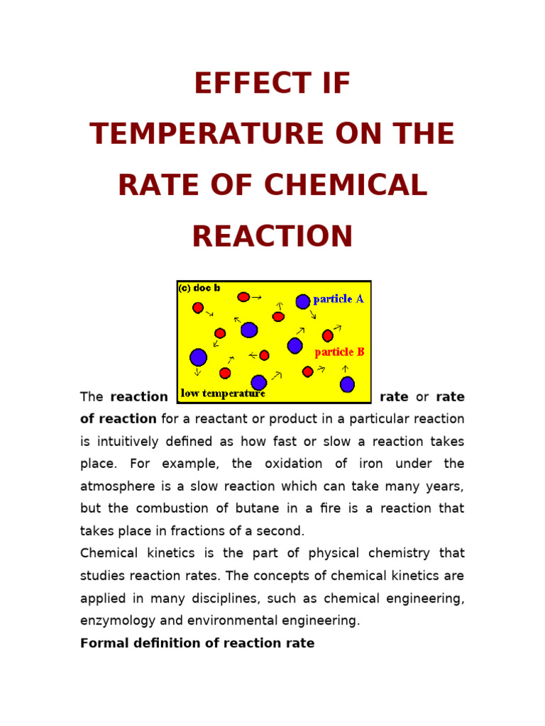 Temperature Effects on Reaction Rates | PDF | Reaction Rate | Chemical ...