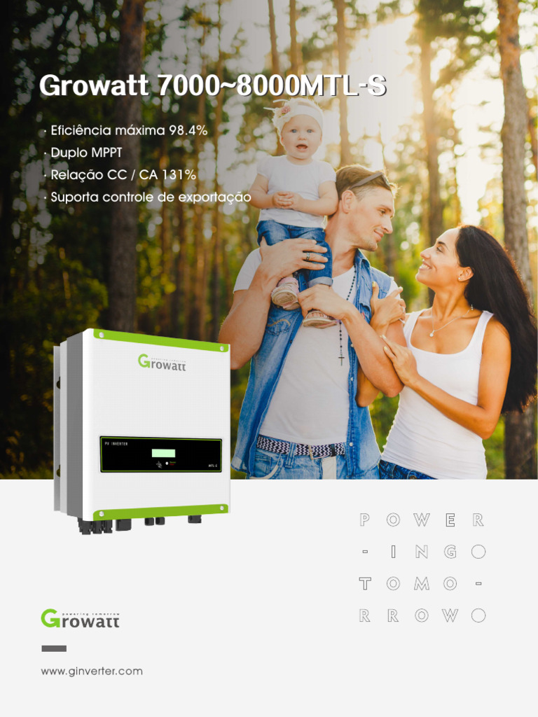 Growatt Datasheet MTL S 7 To 8 KW | PDF | Ciência de Materiais | Quantidade
