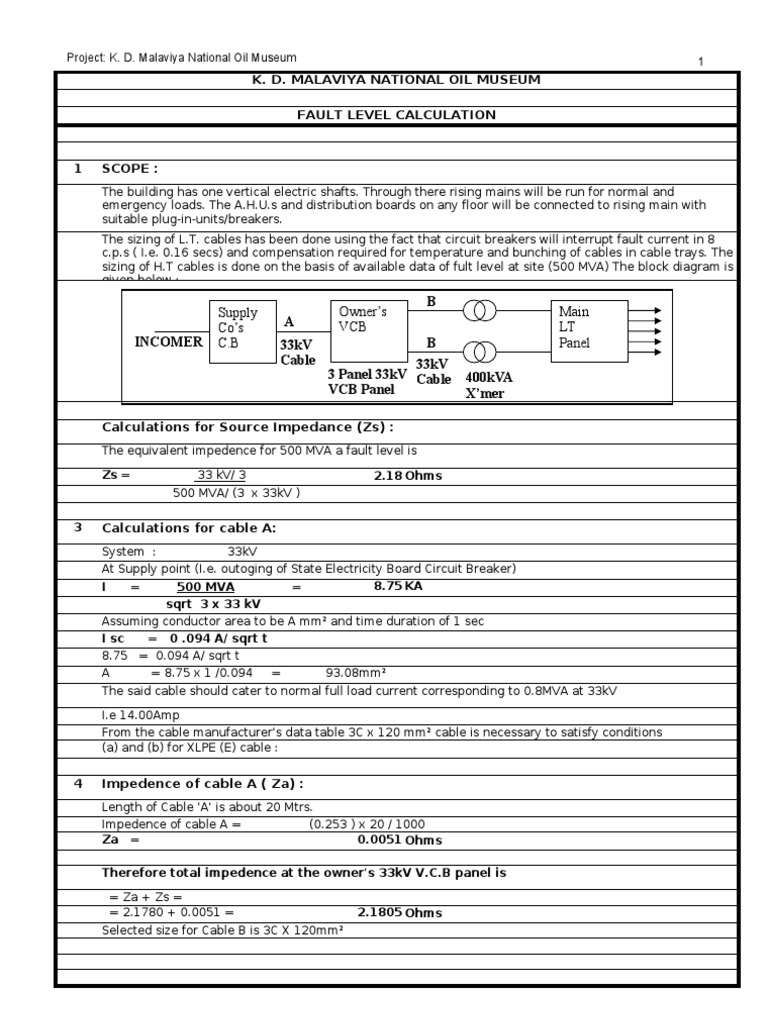 A B B Incomer 33kV Cable 3 Panel 33kV VCB Panel 33kV Cable 400kVA X'mer ...